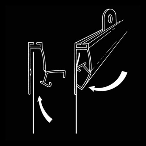 SPR series snap rail - sign hanging systems - Popco
